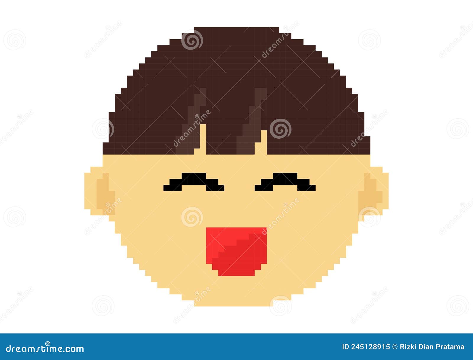 Boy Face Illustration in Pixel Style 2 Stock Vector - Illustration of ...