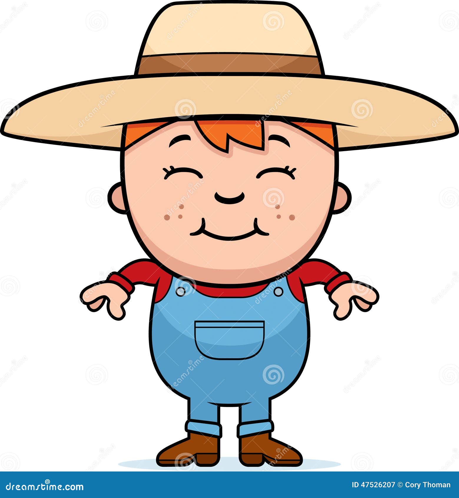 Boy Farmer stock vector. Illustration of person, smiling - 47526207