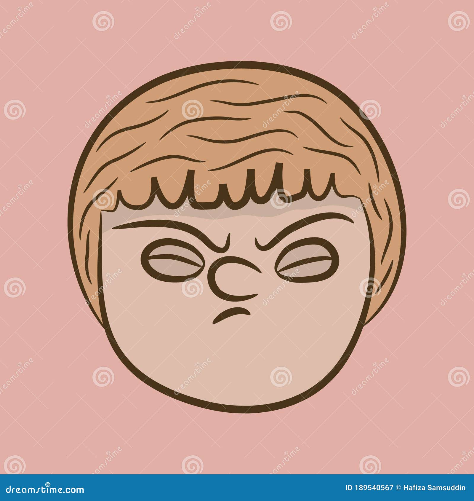 Boy Feeling Irritated. Vector Illustration Decorative Design Stock ...