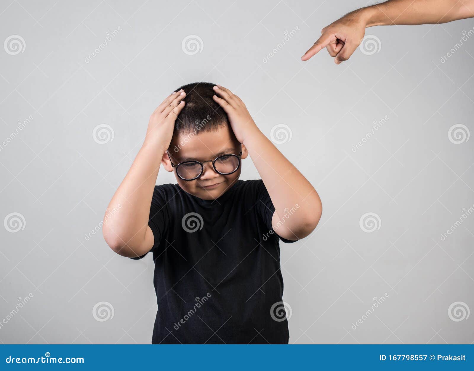 Boy Feels Sad after the Parents Scold Stock Image - Image of caucasian ...