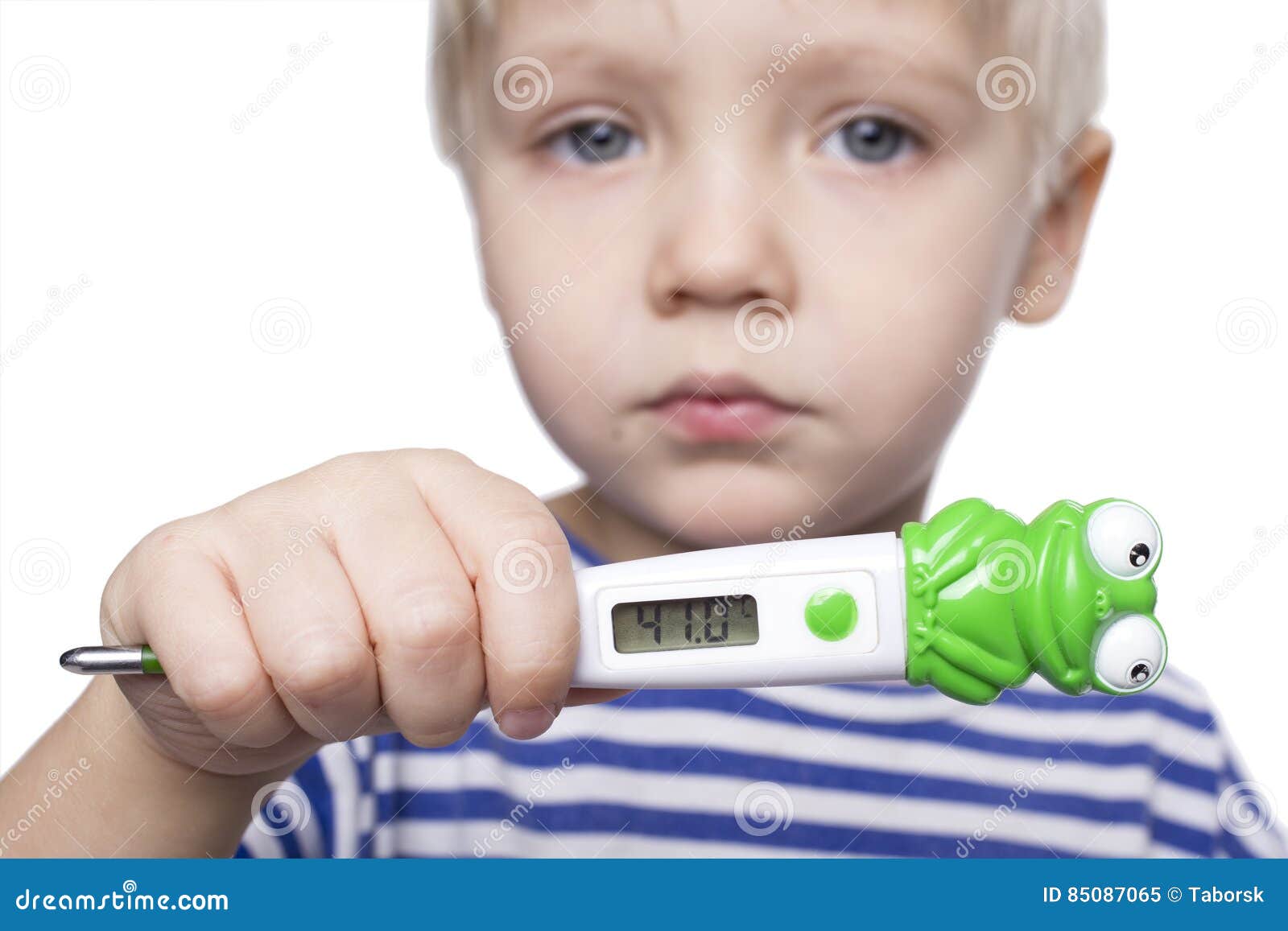 Boy with fever stock image. Image of tiredness, degree - 85087065