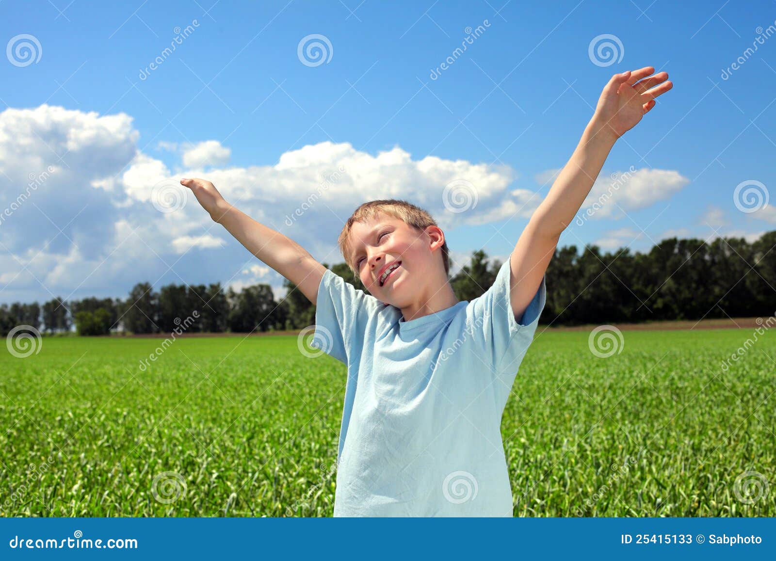 Boy in the field stock image. Image of caucasian, nature - 25415133
