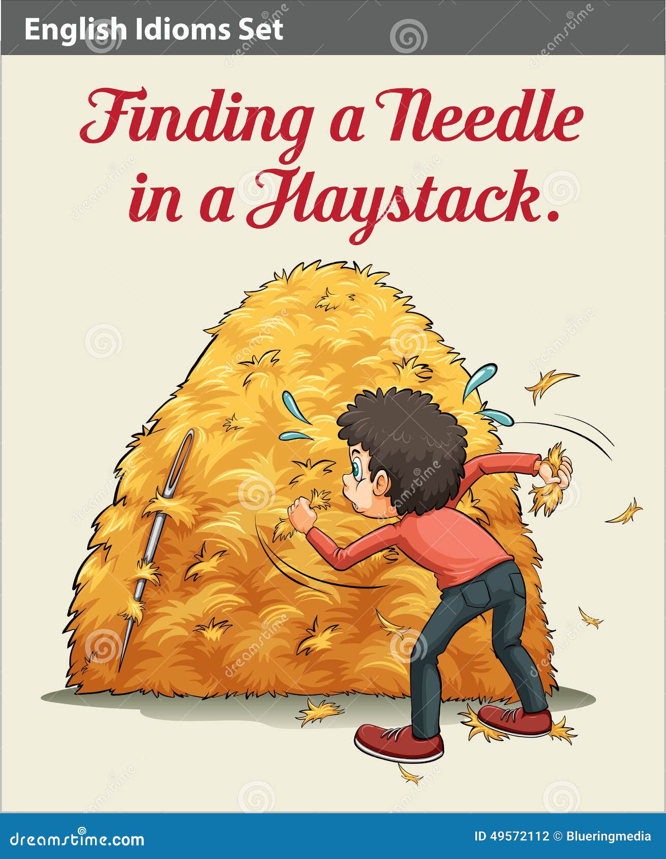 Find A Needle In A Haystack In Pop Art. A Joyful Hand Says Yeah And ...