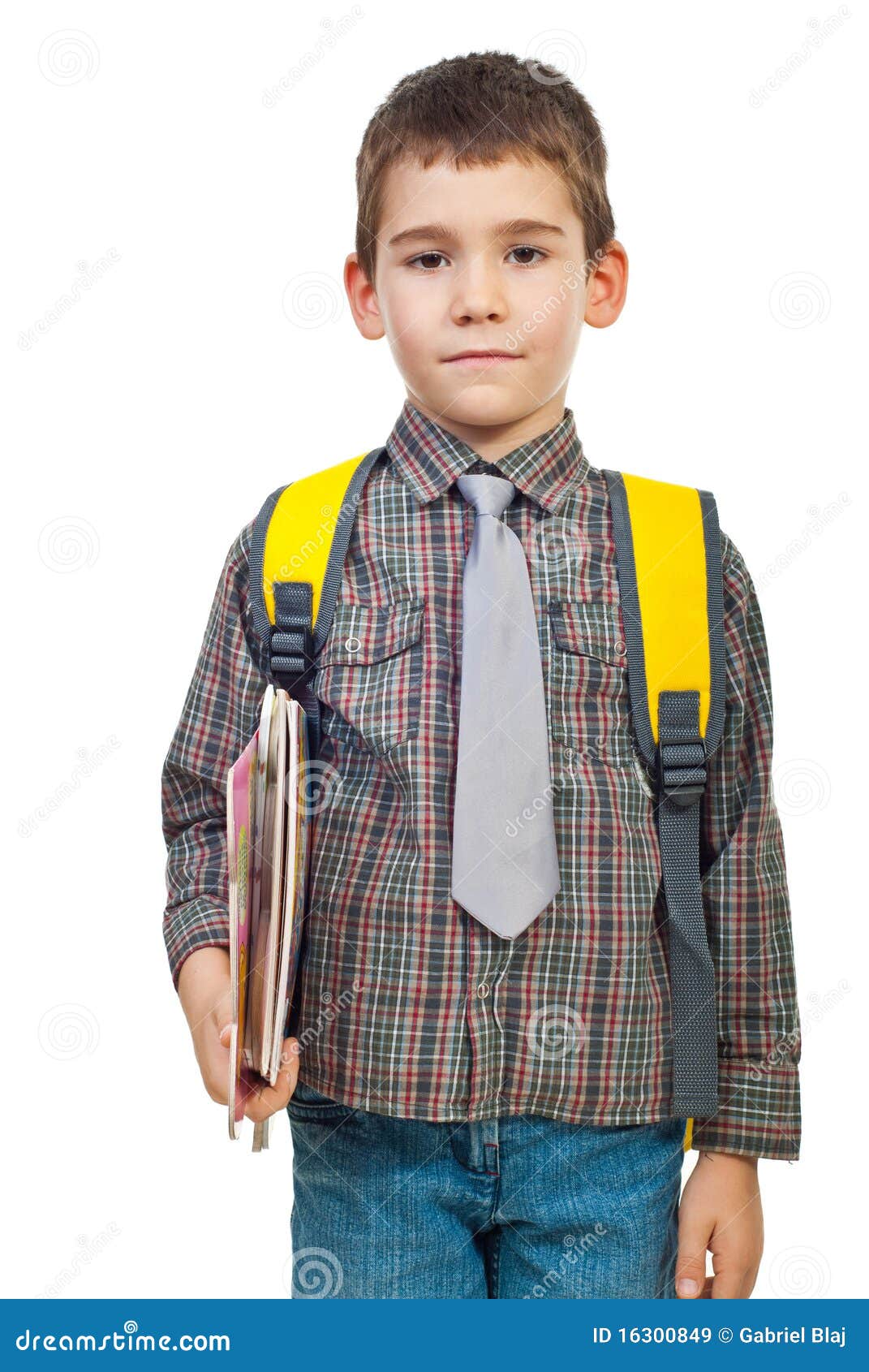Boy In First Day Of School Royalty Free Stock Images - Image: 16300849
