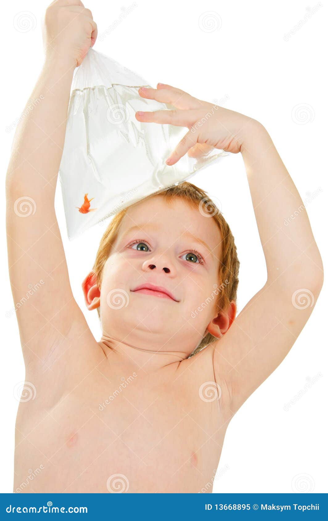 Boy and fish stock image. Image of leisure, childhood - 13668895