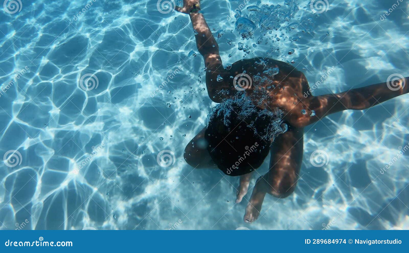 Boy Flips Underwater in the Pool Stock Footage - Video of smile ...