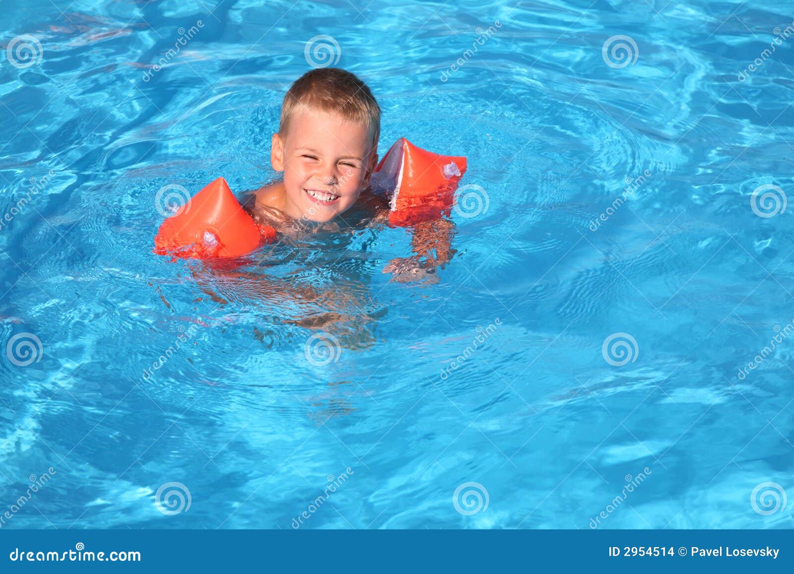 Boy floats in pool stock photo. Image of cheerful, leisure - 2954514