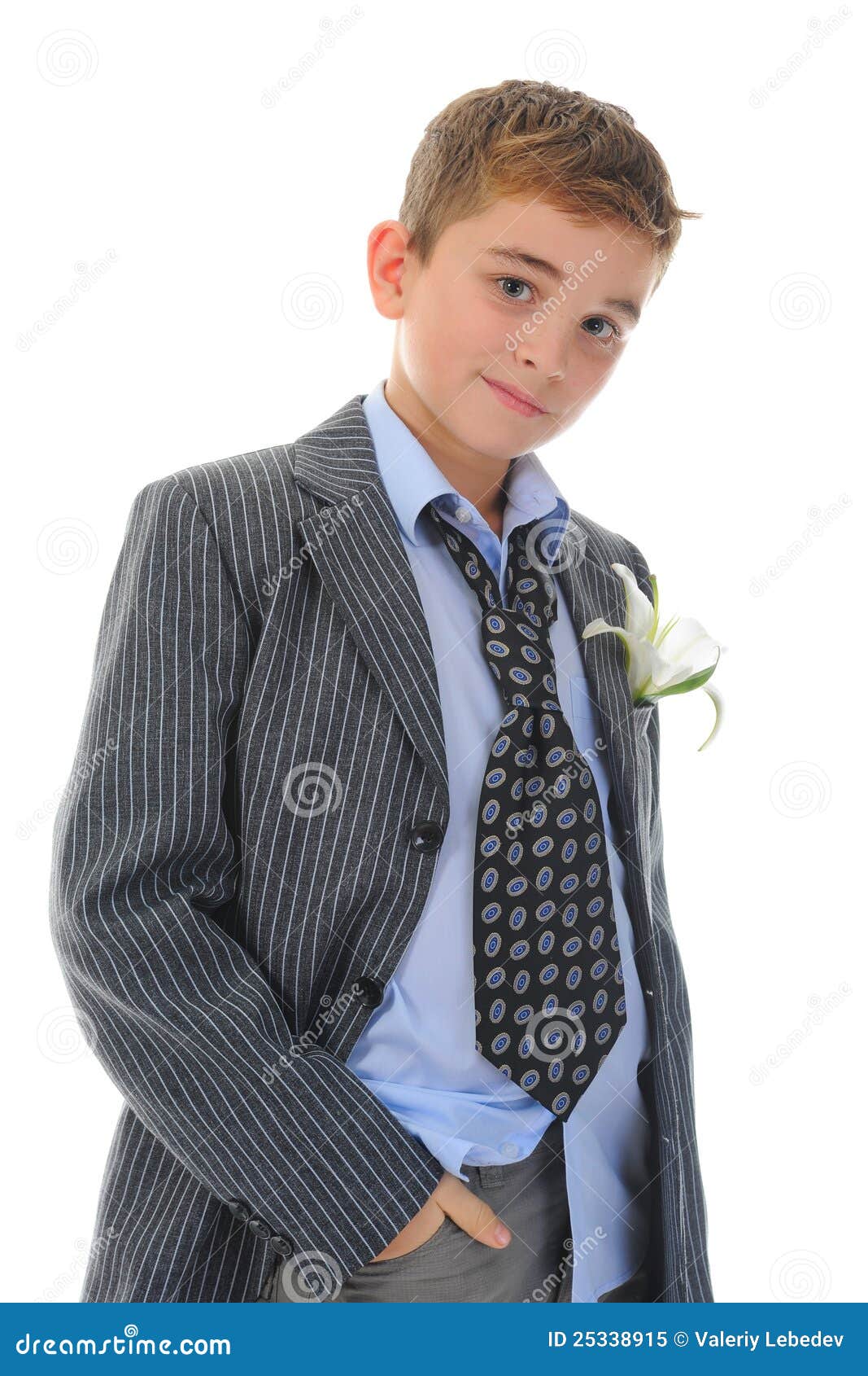 Boy with flower stock image. Image of bouquet, background - 25338915