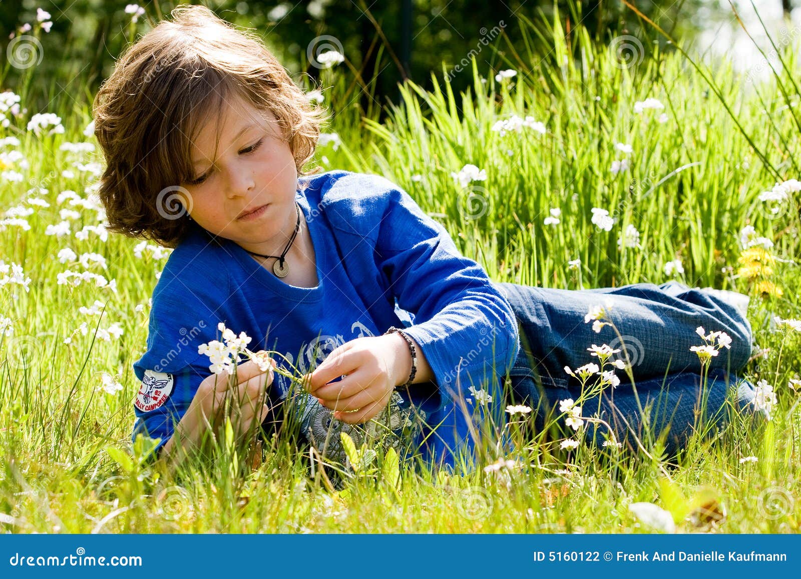 Boy and the flower stock photo. Image of portrait, childhood - 5160122
