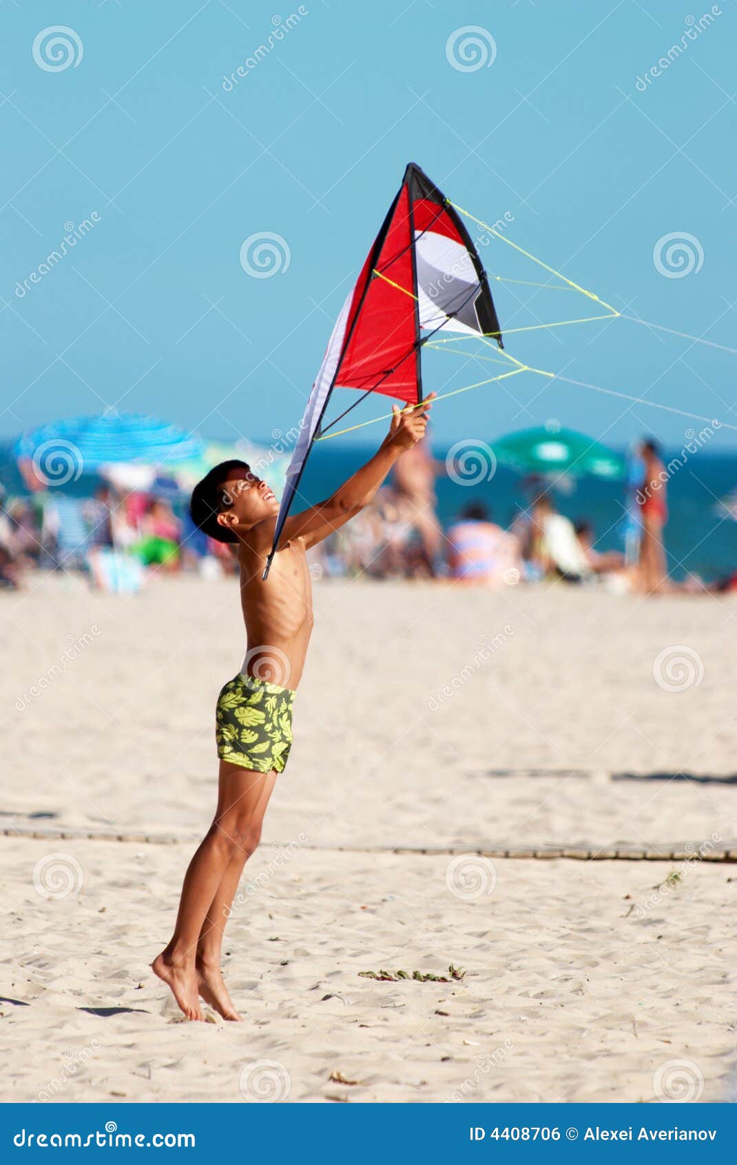 Boy flying the kite stock photo. Image of human, edge - 4408706