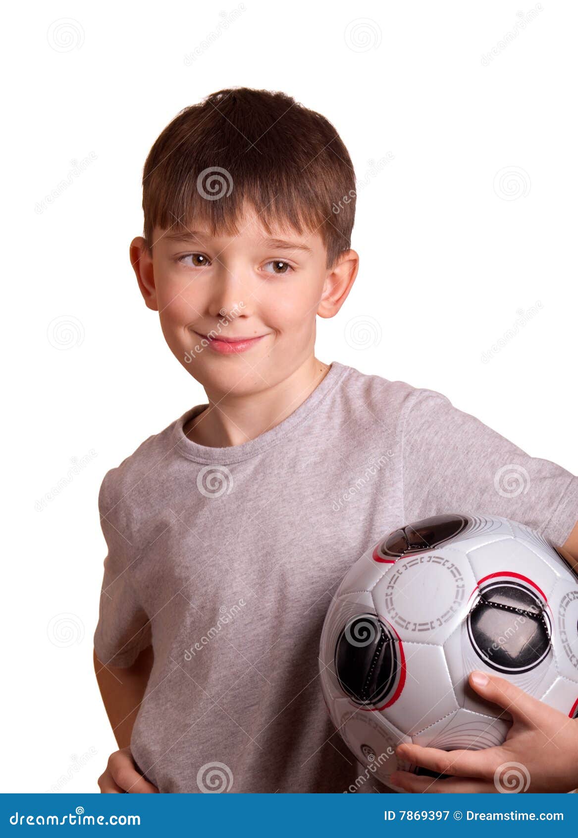 The boy with a football stock image. Image of play, ball - 7869397