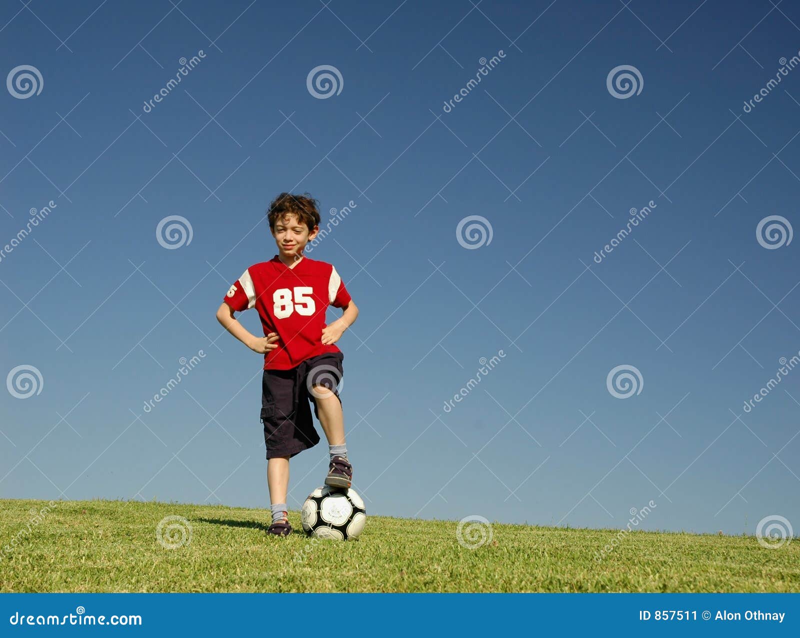 Boy with football stock image. Image of teenager, cute - 857511