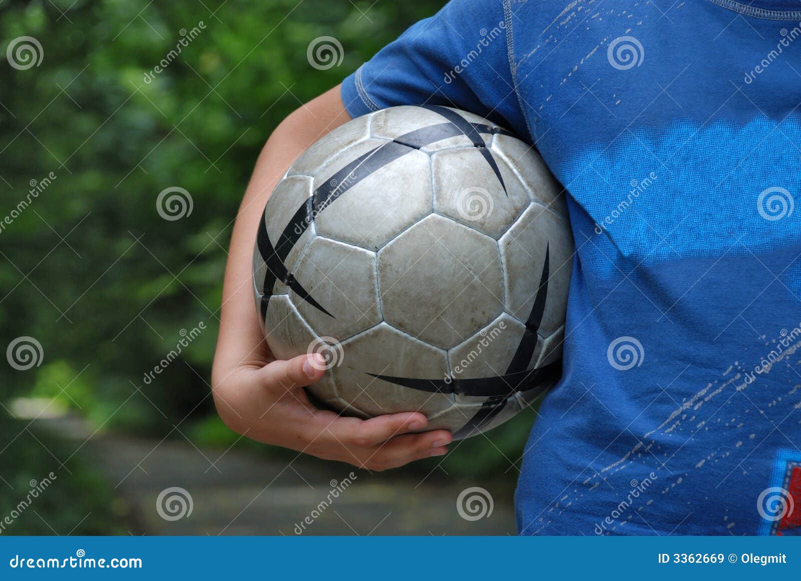 Boy with football ball stock image. Image of enjoy, soccer - 3362669
