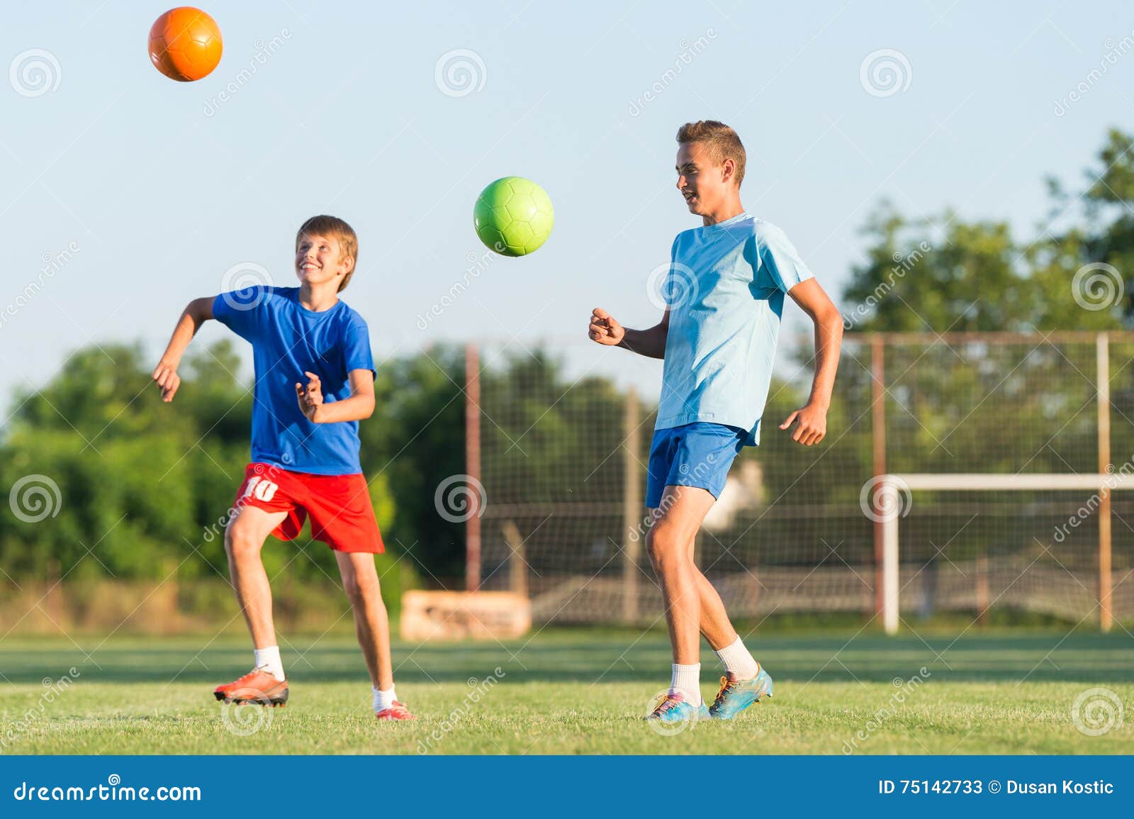 Boy on the Football Training Stock Image - Image of kids, motion: 75142733