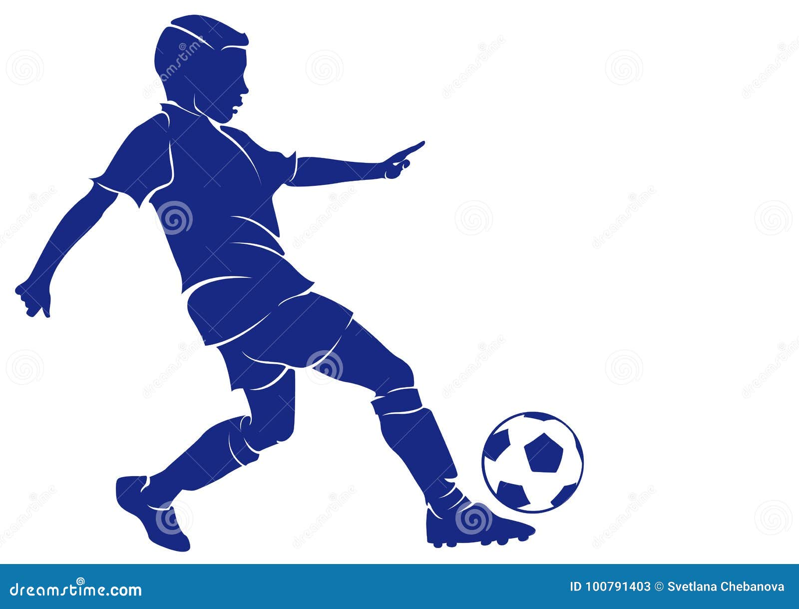 Boy footballer stock vector. Illustration of kids, culture - 100791403