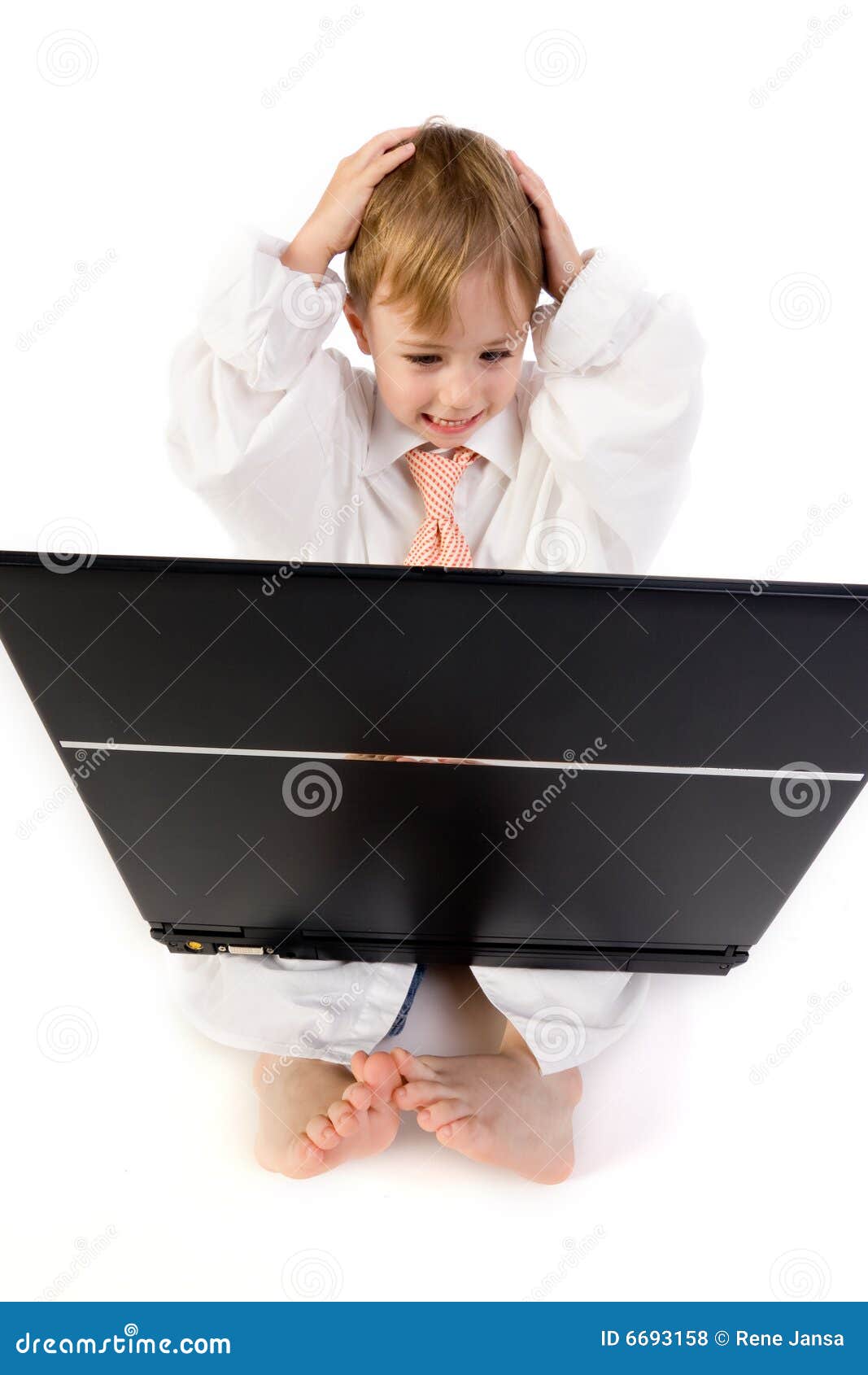 Boy frustrated with laptop stock photo. Image of business - 6693158