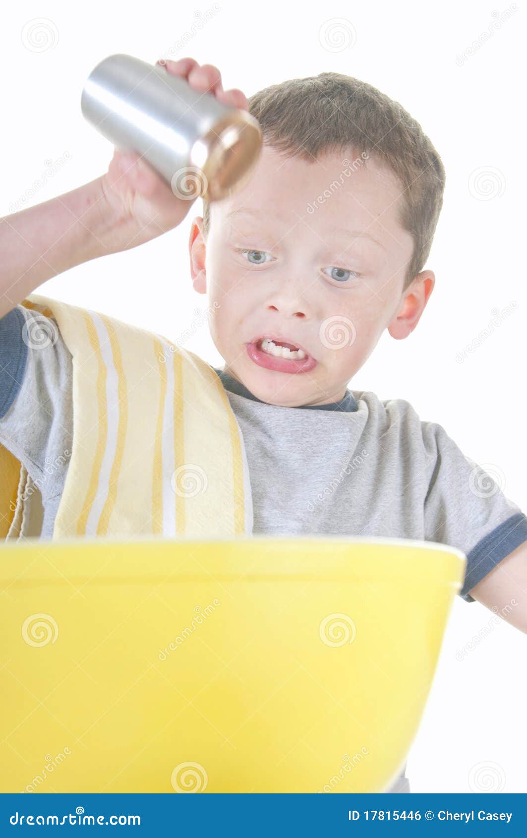 Boy with Funny Face Cooking Stock Photo - Image of chef, cute: 17815446