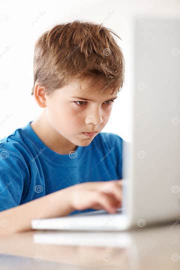 Boy Getting Angry because of Computer Game Stock Photo - Image of human ...