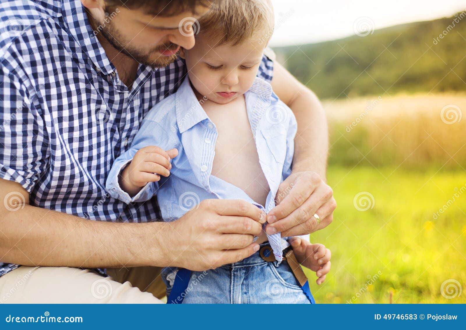 Boy getting dressed stock image. Image of blue, garden - 49746583