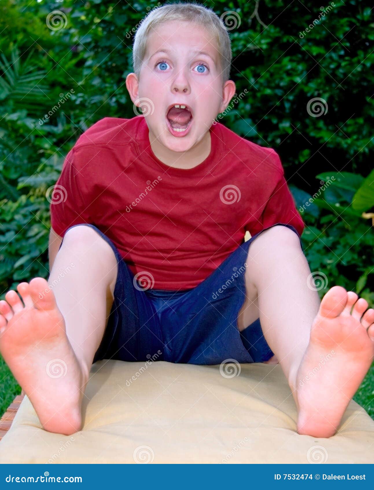 Boy getting a fright stock photo. Image of sitting, scream - 7532474
