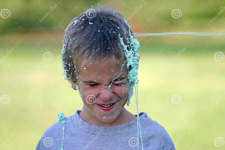 Boy Getting Shot with String Stock Photo - Image of cute, close: 1244438