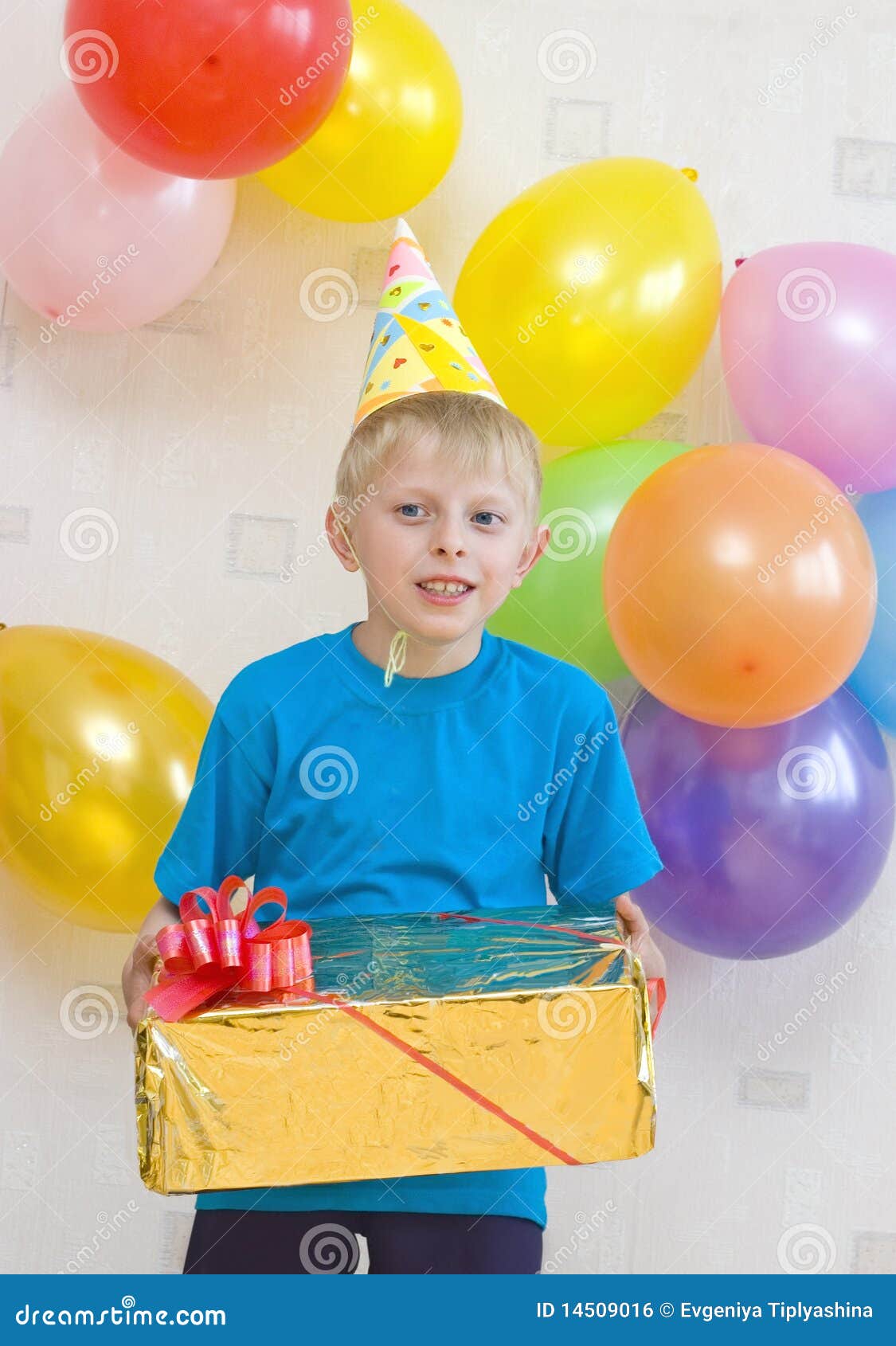 Boy with a gift stock photo. Image of child, gift, holiday - 14509016