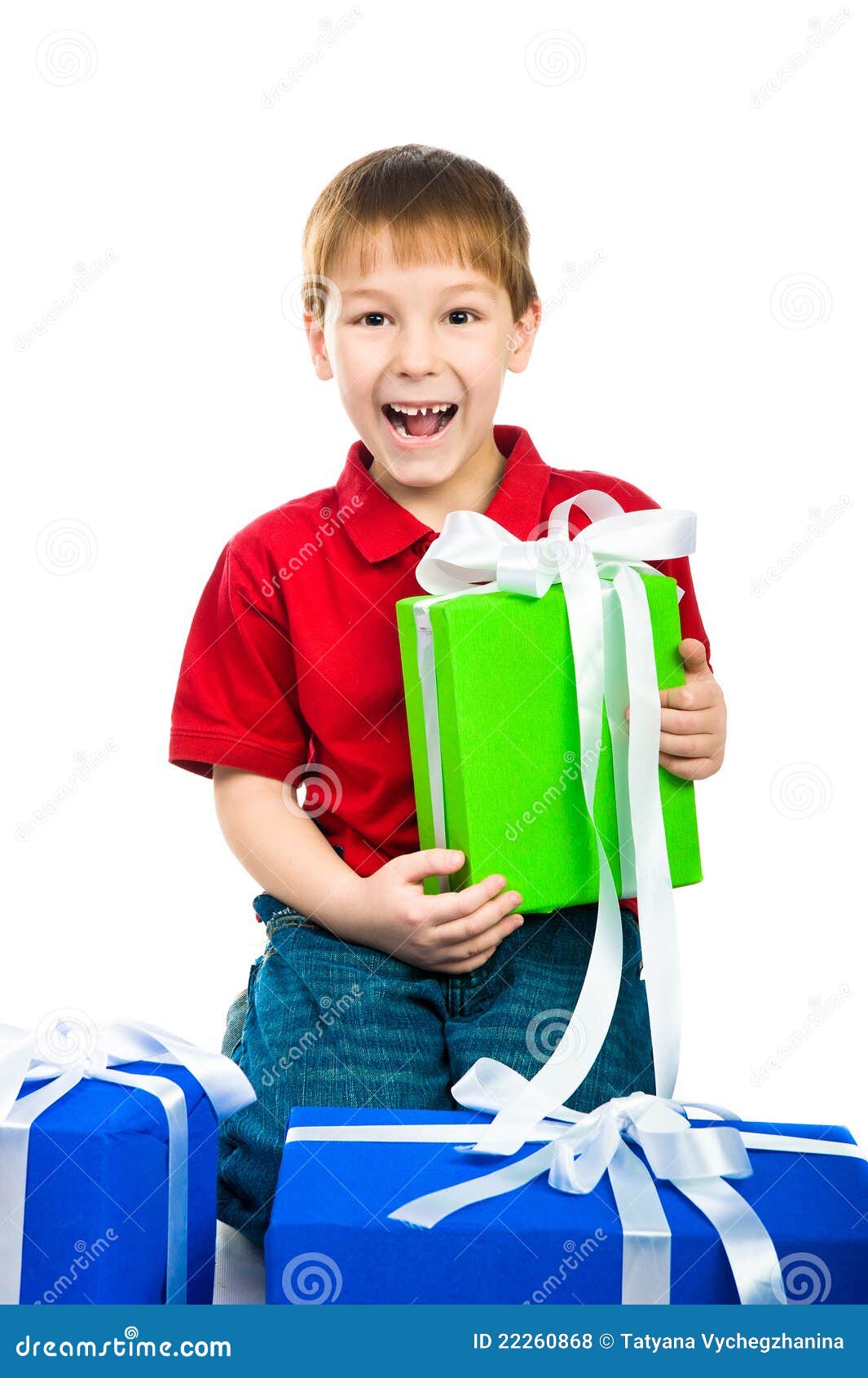 Boy with a gift stock photo. Image of clothing, cute - 22260868