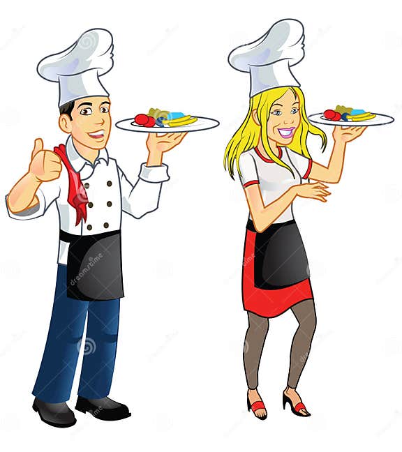 Boy and Girl Chef stock vector. Illustration of human - 25766802