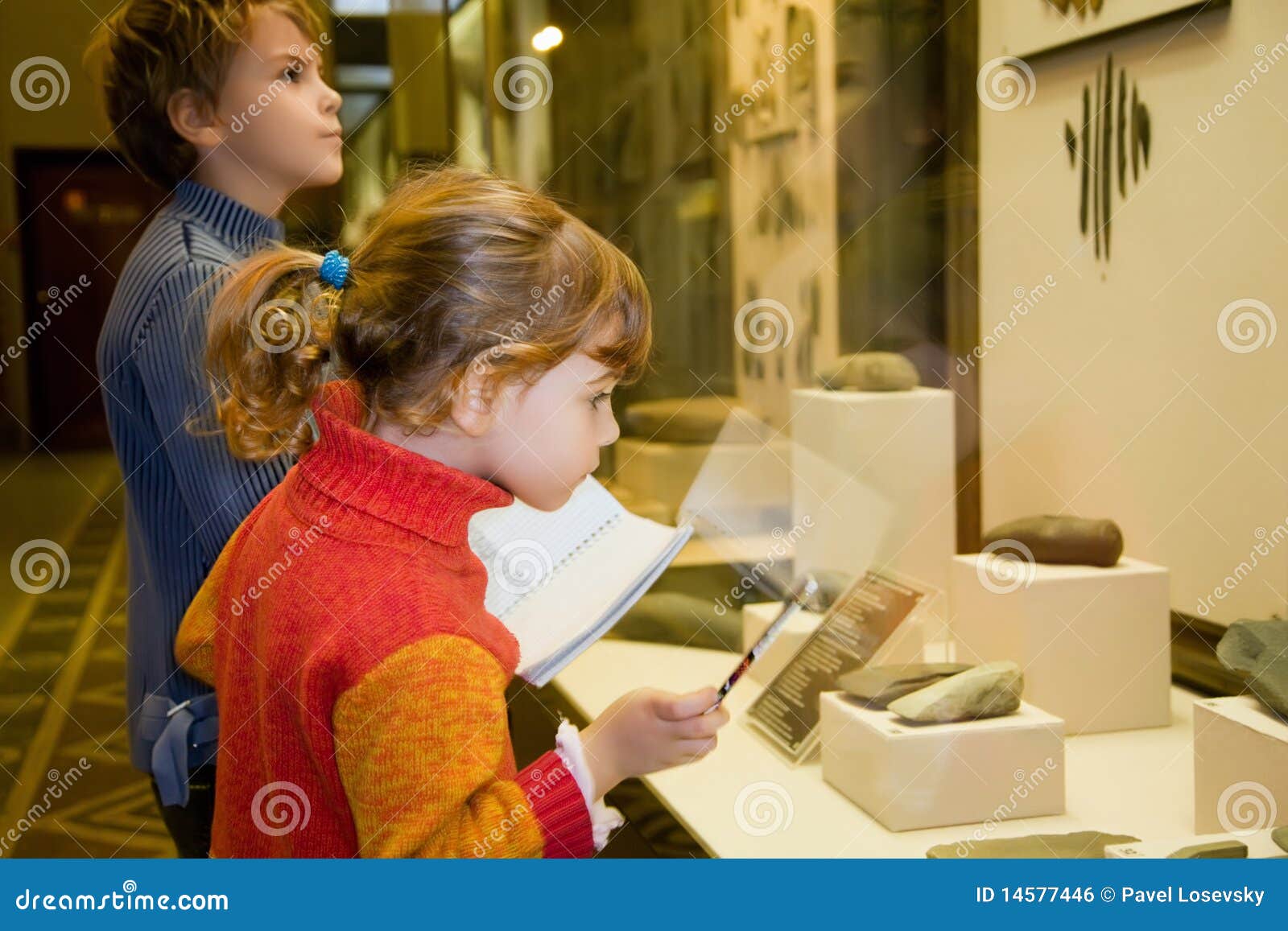 Boy and Girl at Excursion in Historical Museum Editorial Photo - Image ...