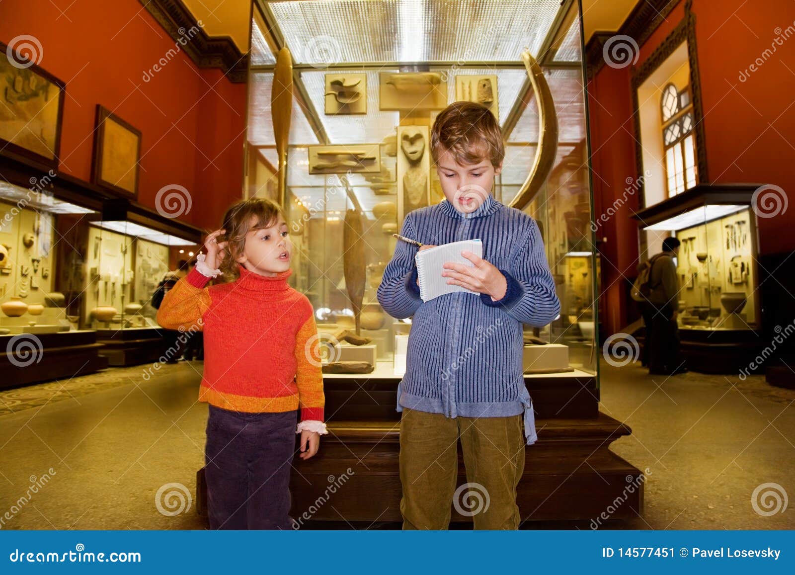 Boy and Girl at Excursion in Historical Museum Editorial Photo - Image ...