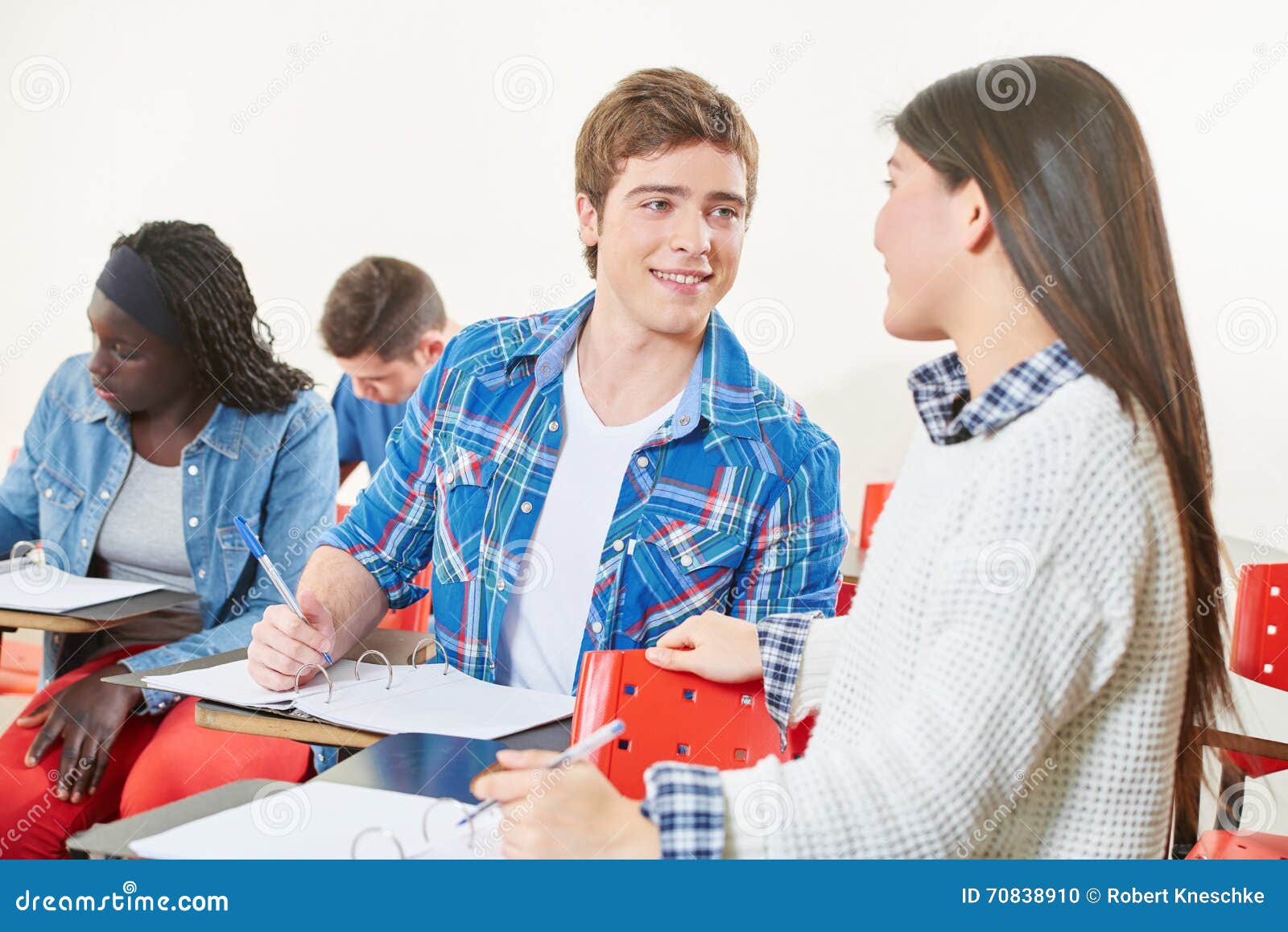Boy and girl flirting stock photo. Image of smile, flirt - 70838910