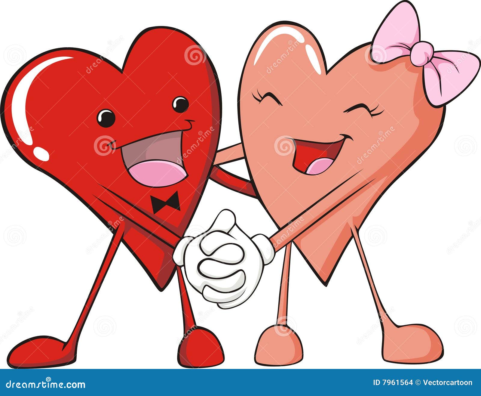 Boy and Girl Hearts stock illustration. Illustration of relationship ...