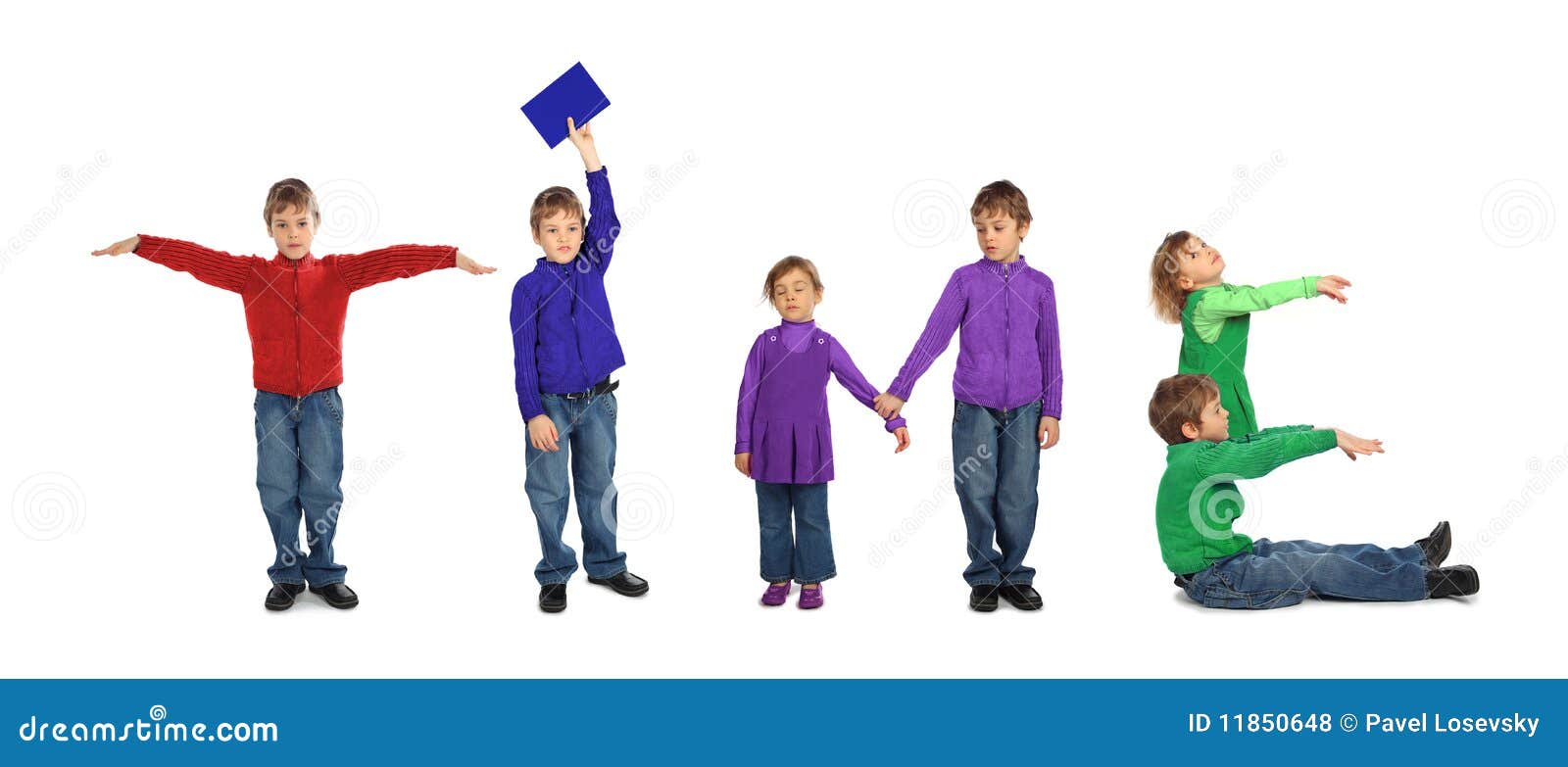 Boy and Girl Making Word TIME, Collage Stock Photo - Image of collage ...