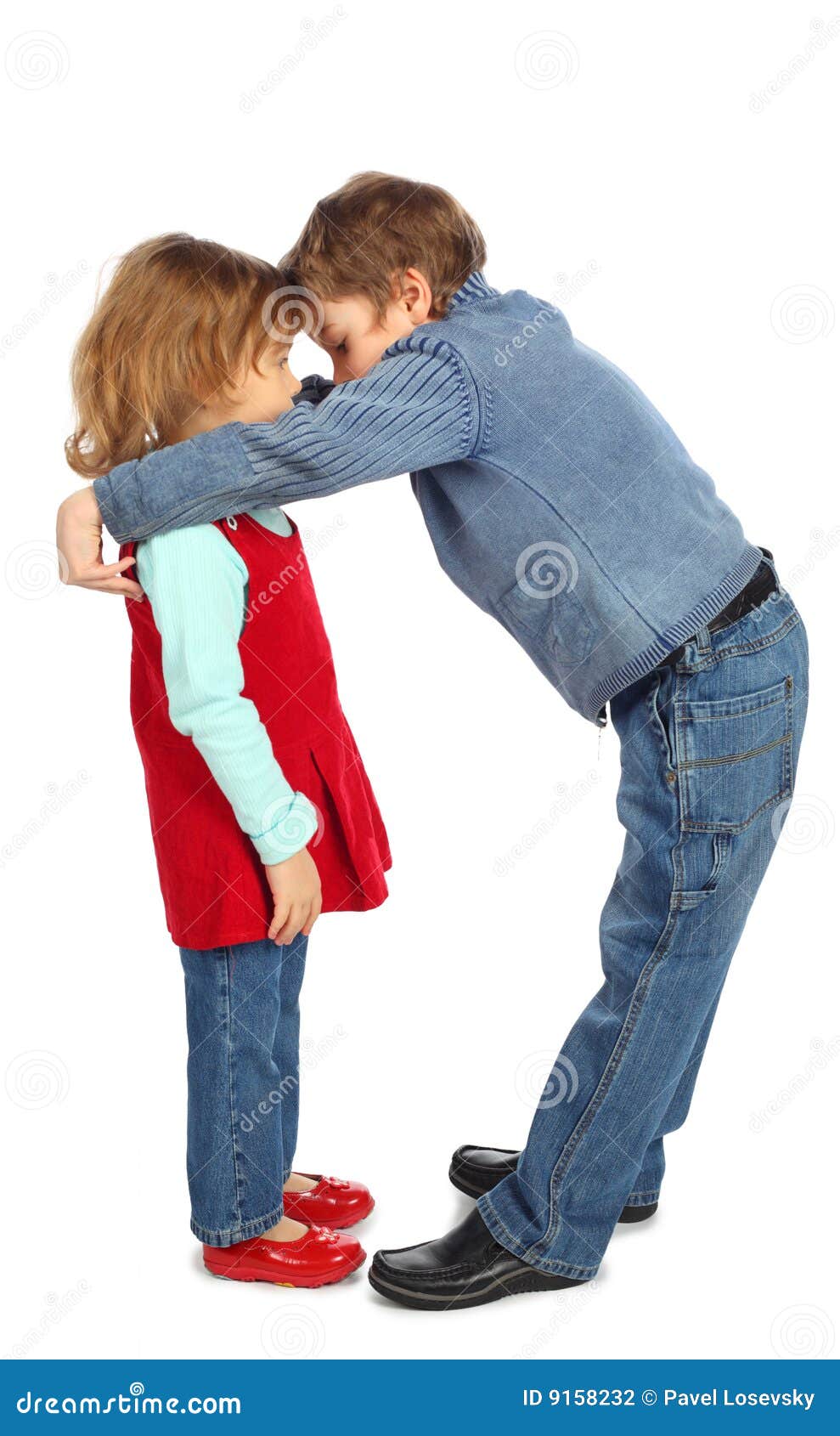 Boy with Girl Represent Letter D Stock Photo - Image of style, gesture ...