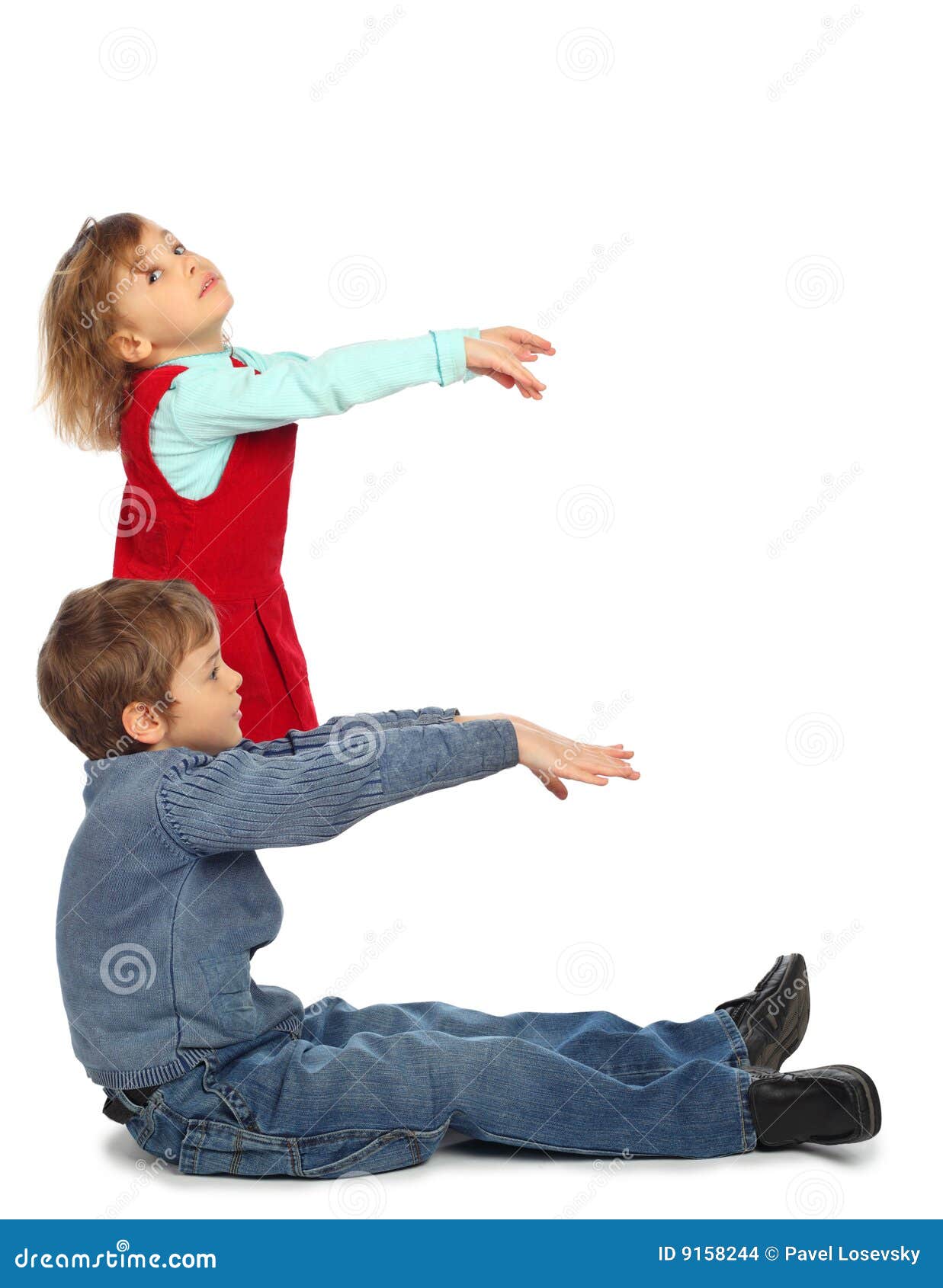 Boy With Girl Represent Letter S Stock Photo | CartoonDealer.com #9158136