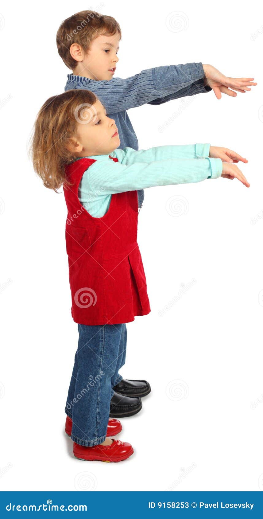 Boy With Girl Represent Letter J Stock Photo | CartoonDealer.com #9158310