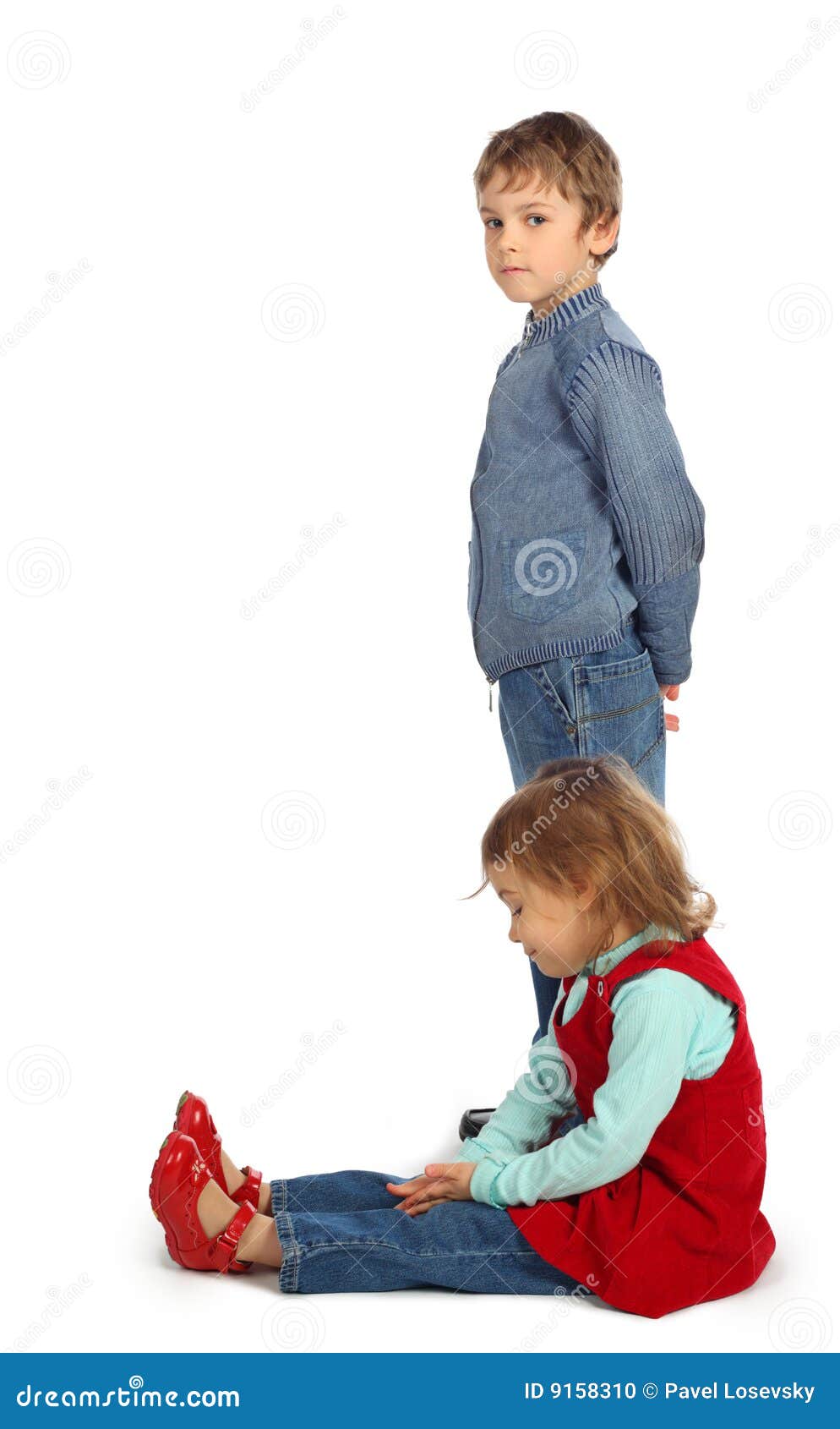 Boy With Girl Represent Letter S Stock Photo | CartoonDealer.com #9158136