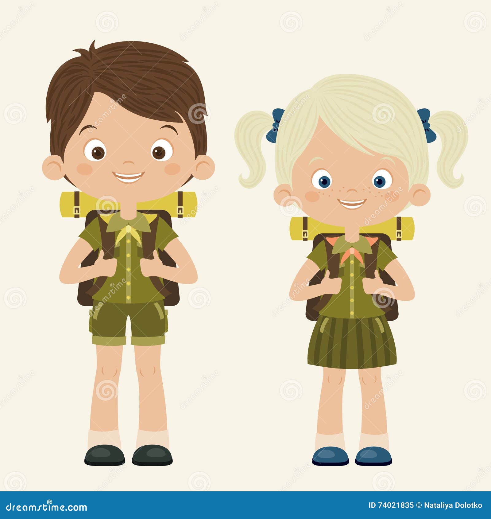 Scouting Smiling Boy Icon, Cartoon Style | CartoonDealer.com #218327597