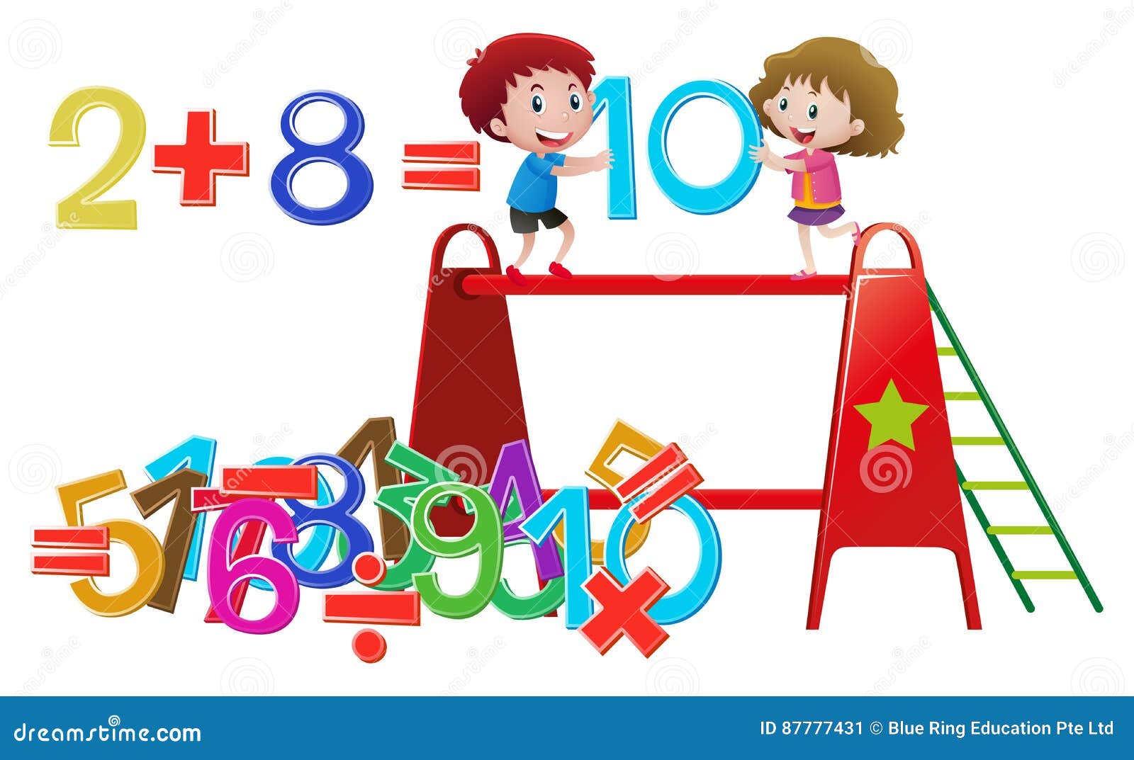 Boy and Girl Solving Math Problem Stock Vector - Illustration of ... Boy and Girl Solving Math Problem Stock Vector - Illustration of ...