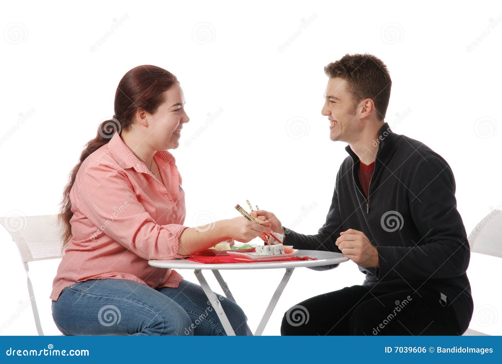 Boy and Girl Talking and Eating Stock Photo - Image of lunch, happy ...