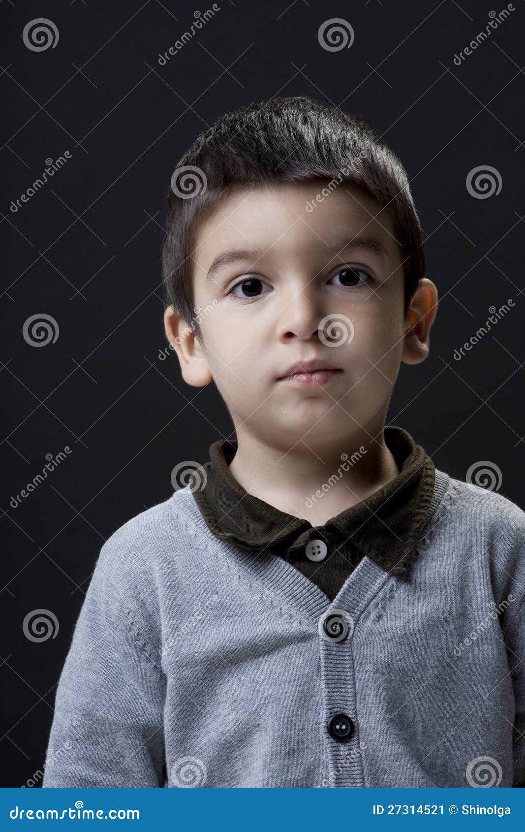 Boy in grey jacket stock image. Image of button, jacket - 27314521