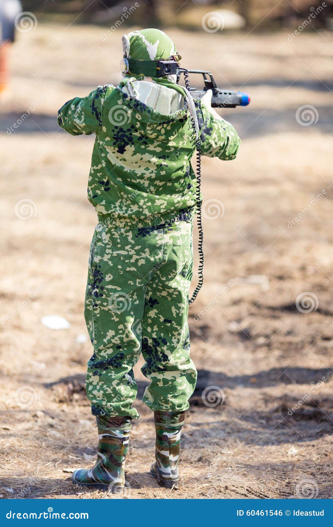Boy with a Gun Playing Lazer Tag Stock Photo - Image of young, real ...