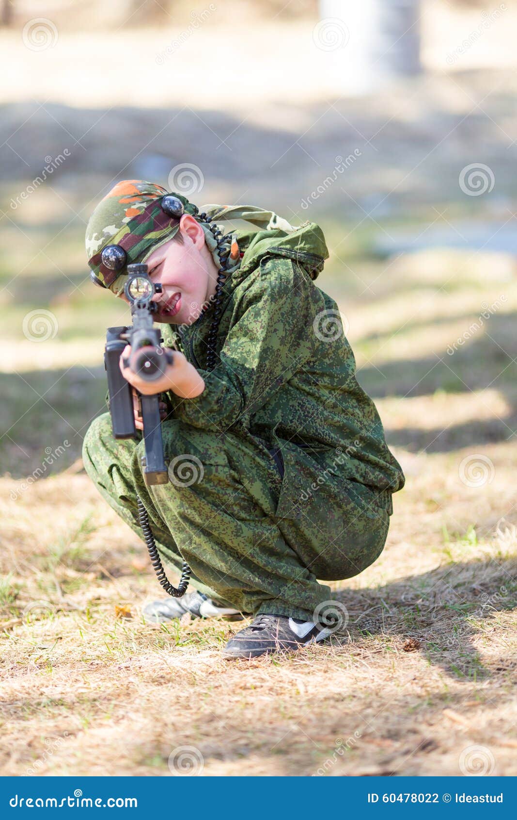 Boy with a Gun Playing Lazer Tag Stock Photo - Image of tagged, playing ...