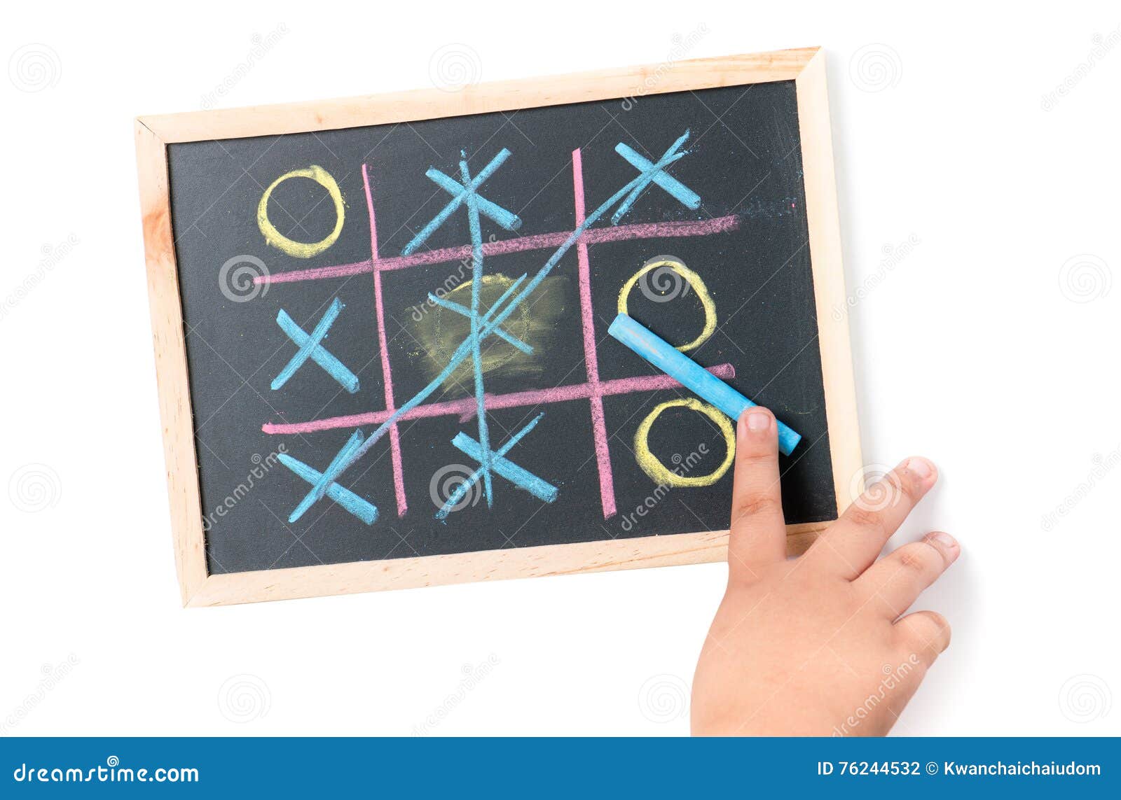 Boy Hand Drawing a Game of Tic Tac Toe Stock Photo - Image of design ...