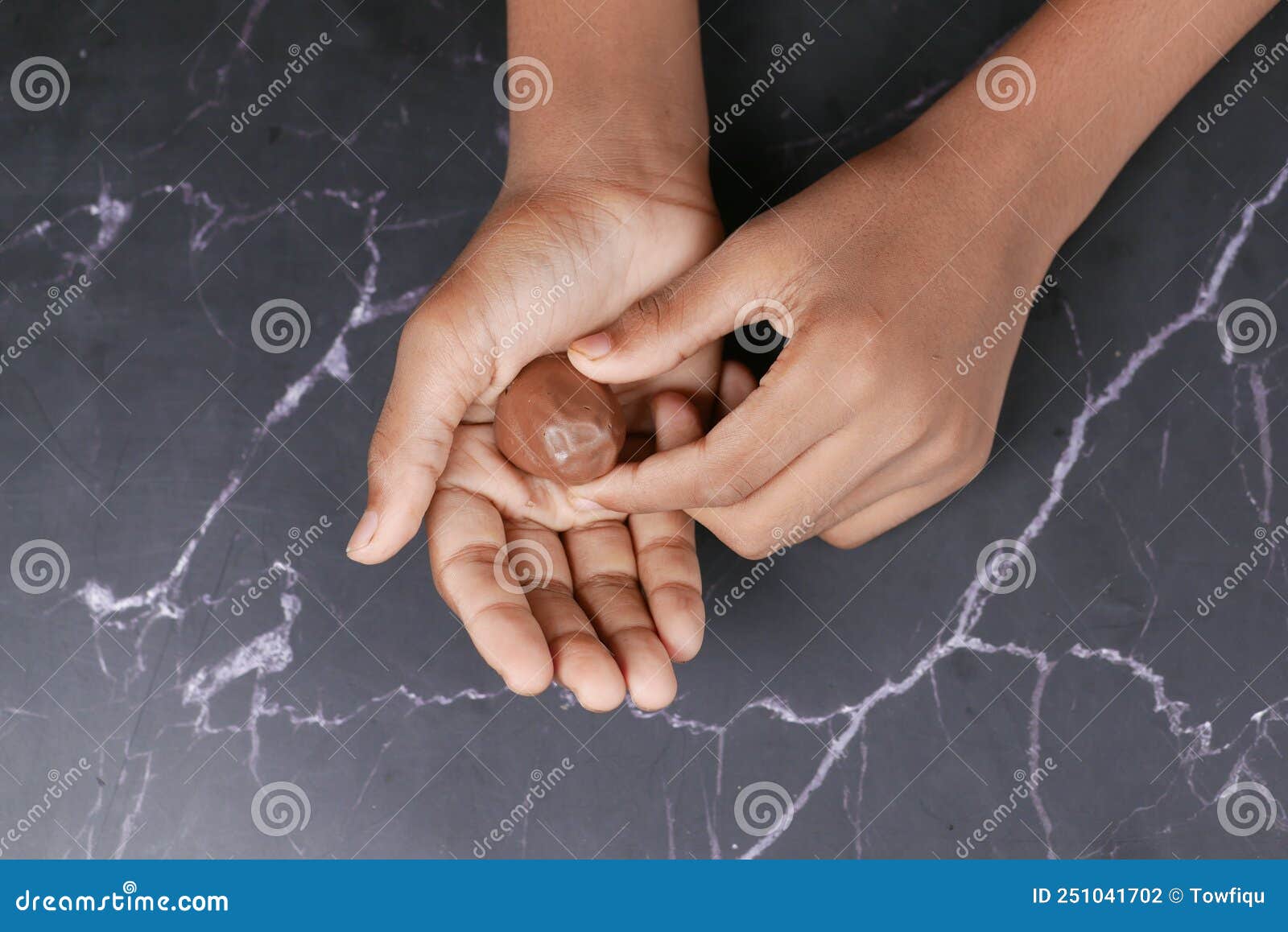 Boy Hand Pick Dark Chocolate Top View Stock Photo - Image of baked ...