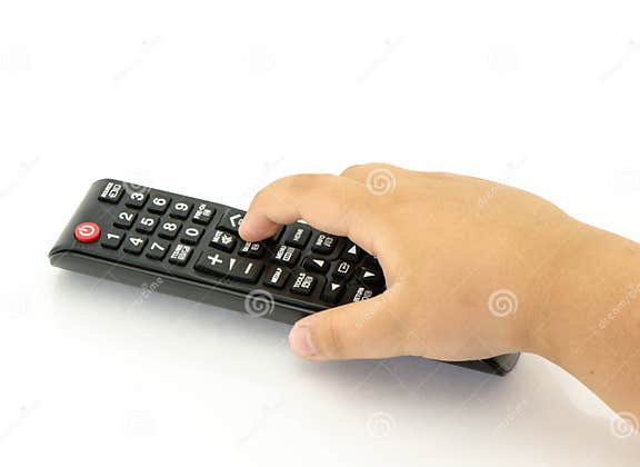 Boy Hand and Remote Control Stock Image - Image of communication, press ...