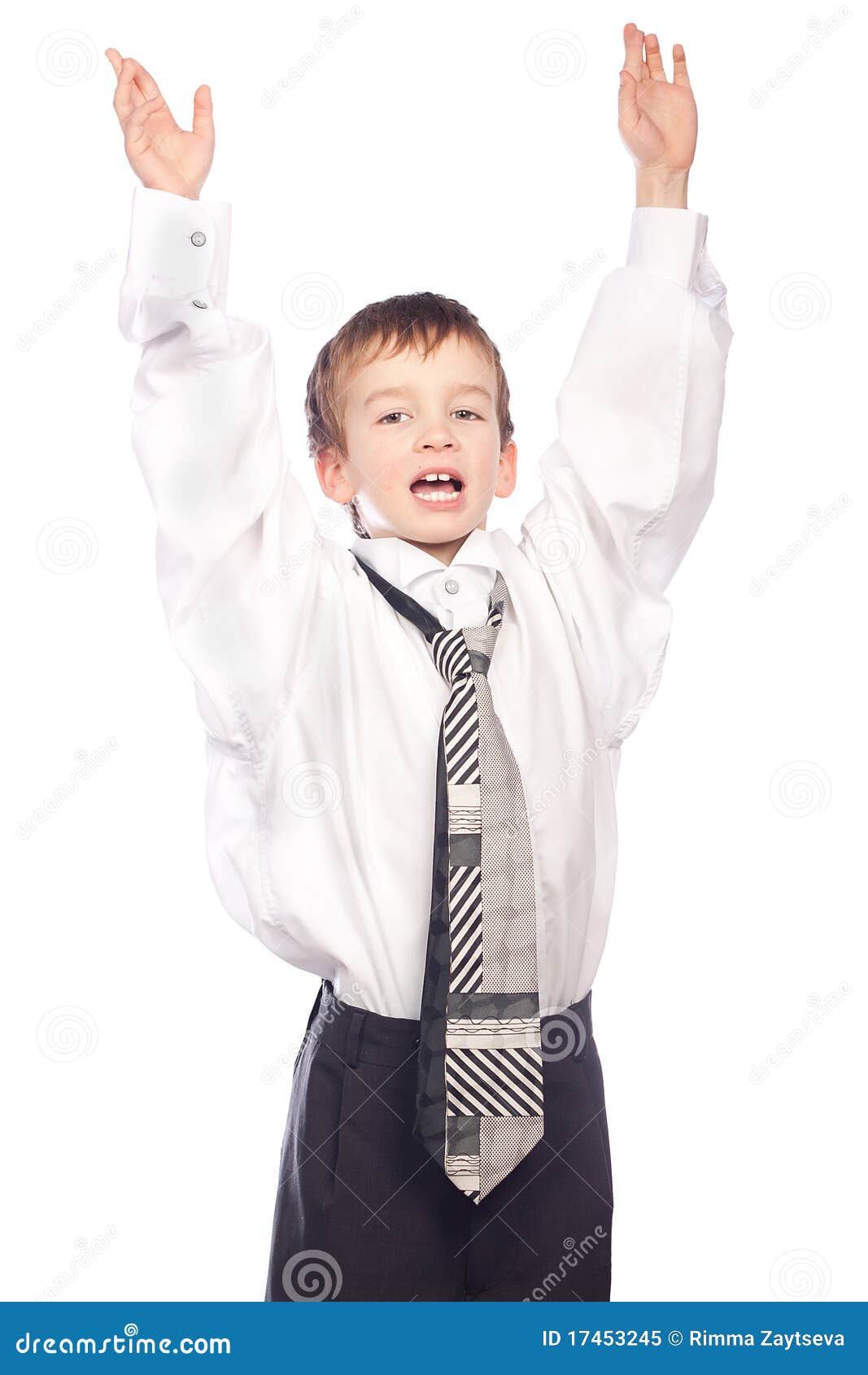 Boy is hands up stock image. Image of childhood, pants - 17453245