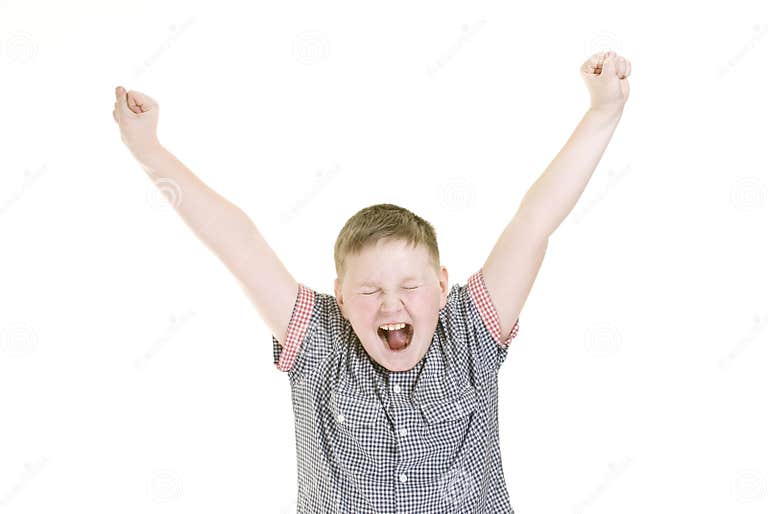 Boy with hands up stock photo. Image of hands, caucasian - 33677742