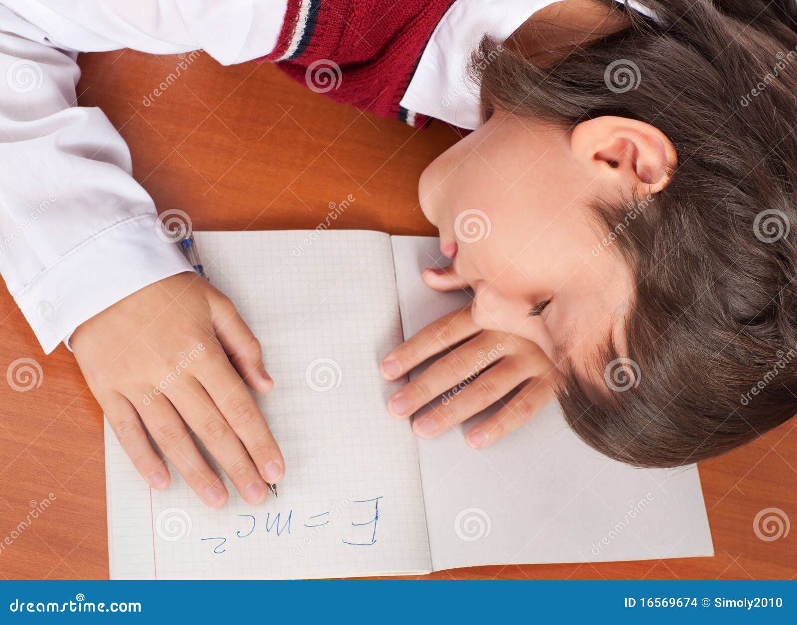 The Boy Has Fallen Asleep on a School Desk Stock Photo - Image of child ...
