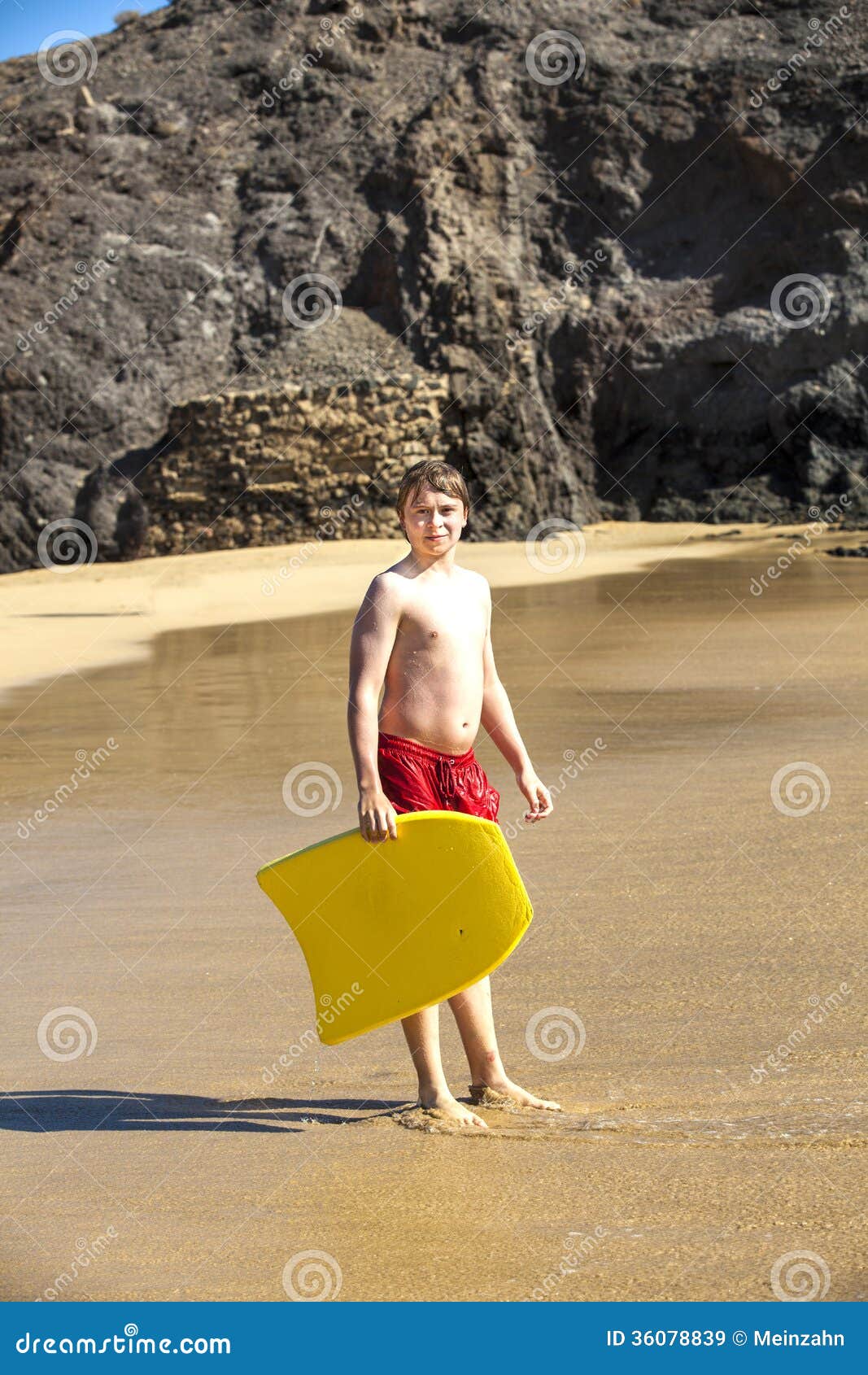 Boy Has Fun Surfing in the Waves Stock Image - Image of beach, handsome ...